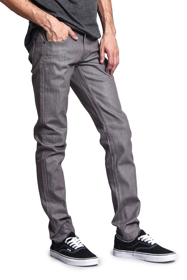 Victorious Men's Skinny Fit Stretch Raw Denim Jeans DL936 - FREE SHIP ...