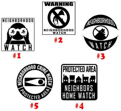Neighborhood Watch Vinyl Decal Sticker Private Property Black Oracal ...