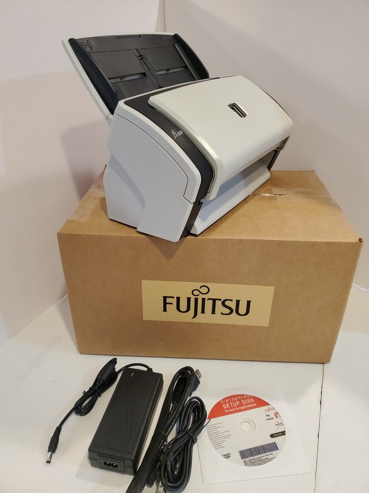 (2200 SOLD)Full Package in Box Fujitsu fi-6130 Scanner (AC Adapter+USB ...