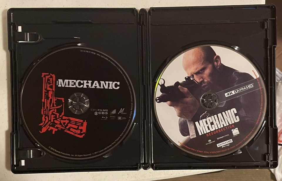 The Mechanic Bluray & Mechanic: Resurrection 4K - Jason Statham ...