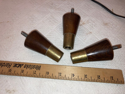 Set 3 Vintage Mid Century Modern 3” Cone Table Legs Atomic Coffee Stool ...