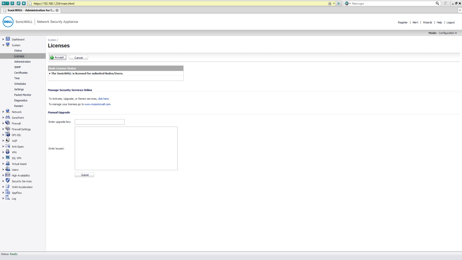 Dell / SonicWALL NSA 5600 01-SSC-3833 Network Security Appliance 1RK26 ...