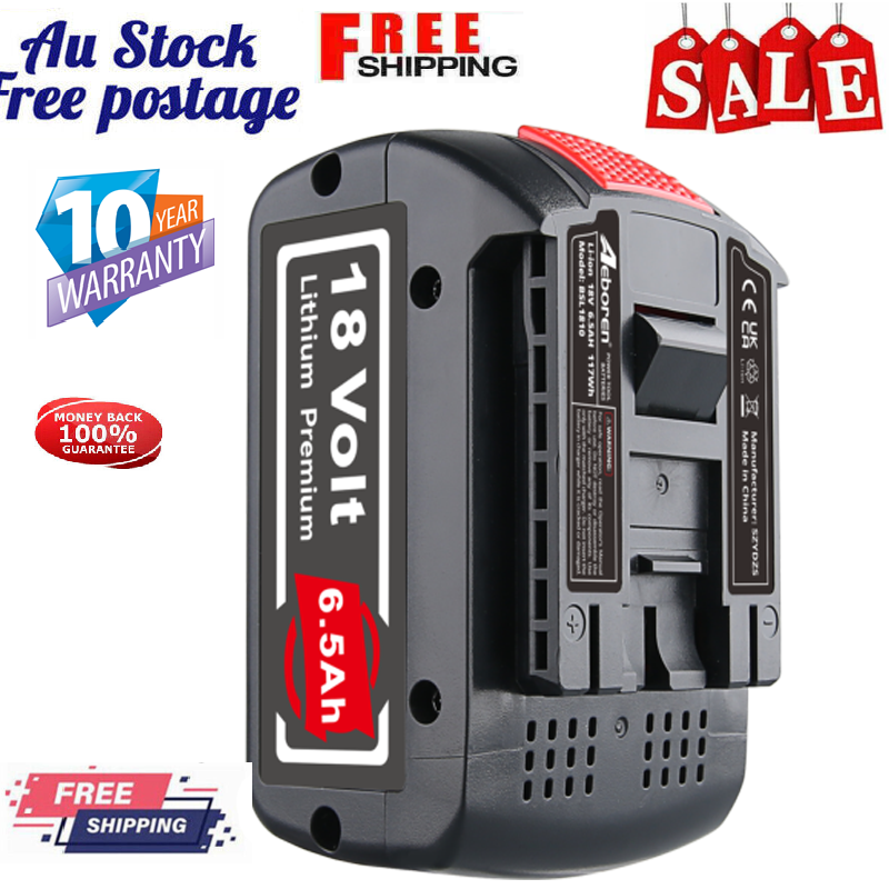 18V 6500mAH BAT609 BAT610 FOR BOSCH Battery Lithium-ion BAT620 BAT610 ...