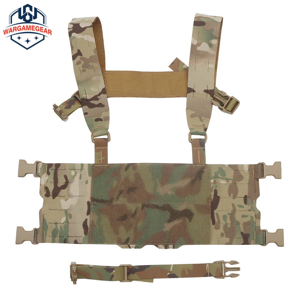 Tactical Low Vis Portable Chest Rig Harness Laser Cut MOLLE Lightweight ...