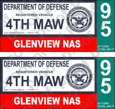 STICKER DOD GLENVIEW NAS CLOSED BASE RED 50 | eBay