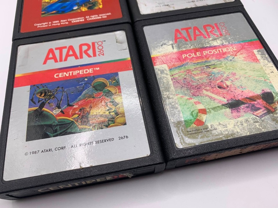 6 x Atari 2600 Game Cartridges ~ Centipede / Fatal Run / Spider Fighter ...