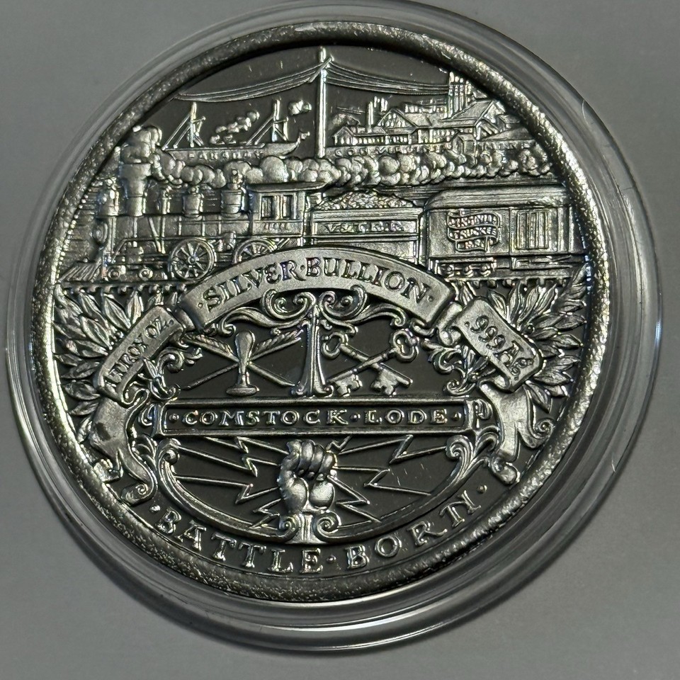 Comstock Virginia City Nevada Commemorative Rare Coin 1 Troy Oz .999 ...