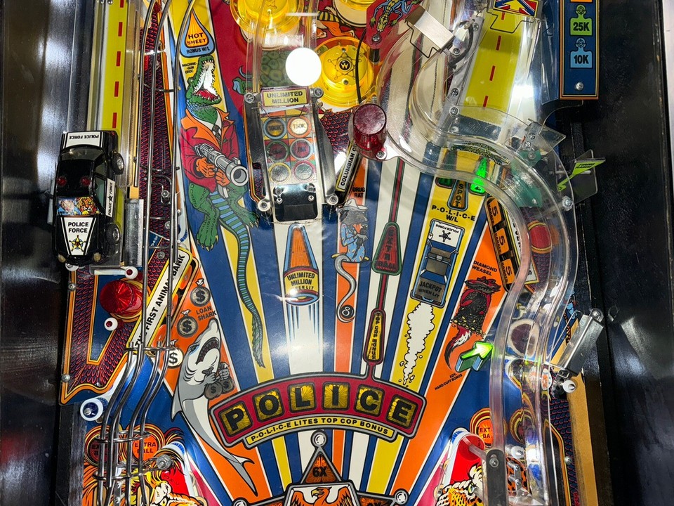 Police Force Pinball Williams 1989 LEDS Free Ship Orange County ...
