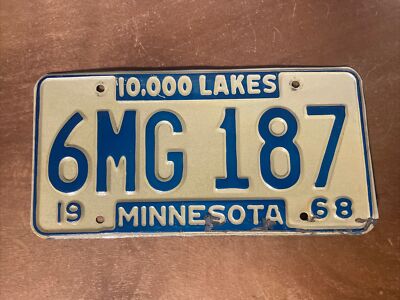 1968 Minnesota License Plate # 6MG 187 | eBay