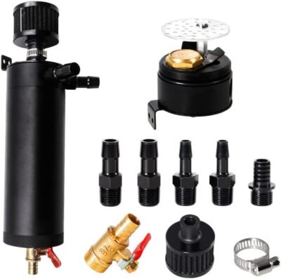 Universal 750ML Oil Catch Can Kit Oil Separator Large Baffled Reservoir ...