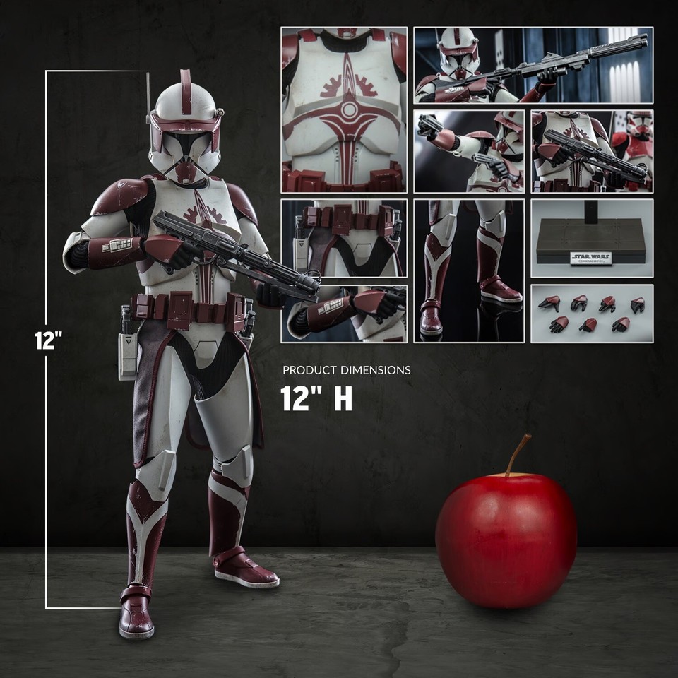 Hot Toys TMS103 Star Wars Tcw The Clone Wars CLONE COMMANDER FOX 1/6 ...