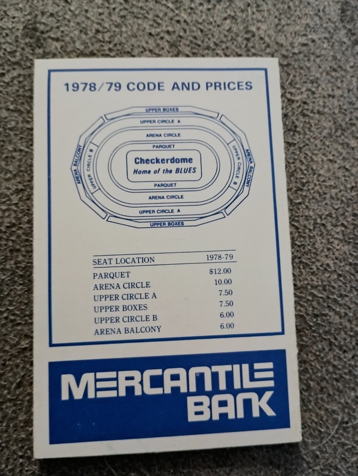 1978-79 St. LOUIS BLUES pocket schedule | eBay