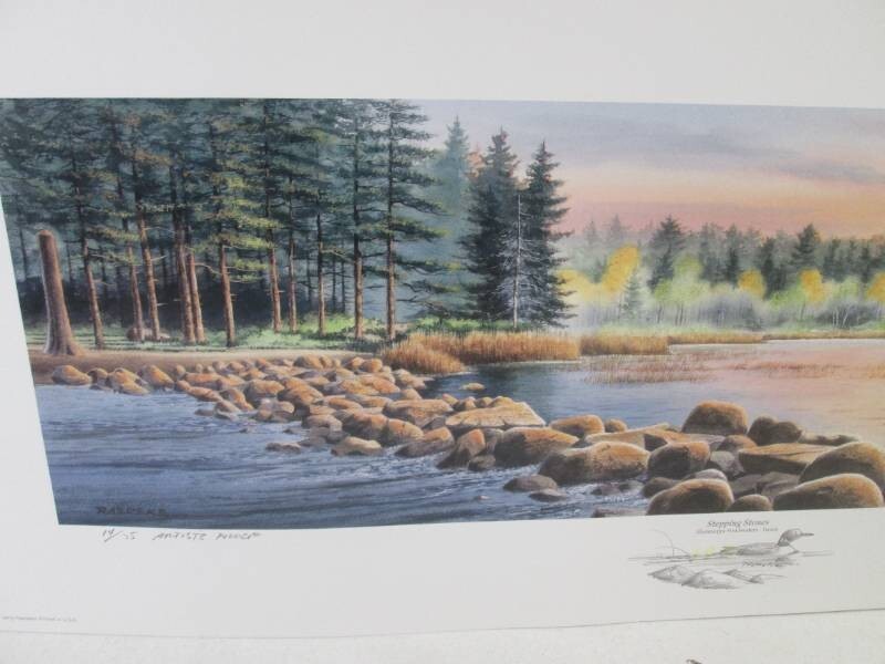 Jerry Raedeke "Stepping Stones" Artists Proof Print Signed and Numbered ...