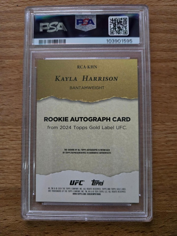 Kayla Harrison /349 PSA 9 Rookie Autograph 2024 Topps Gold Label UFC | eBay