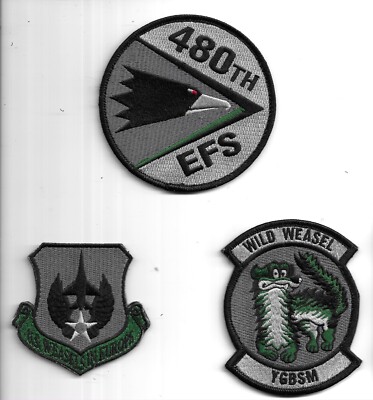 USAF PATCH 480 EFS DEPLOYMENT SET SPANGDAHLEM US AIR FORCE SQUADRON ...