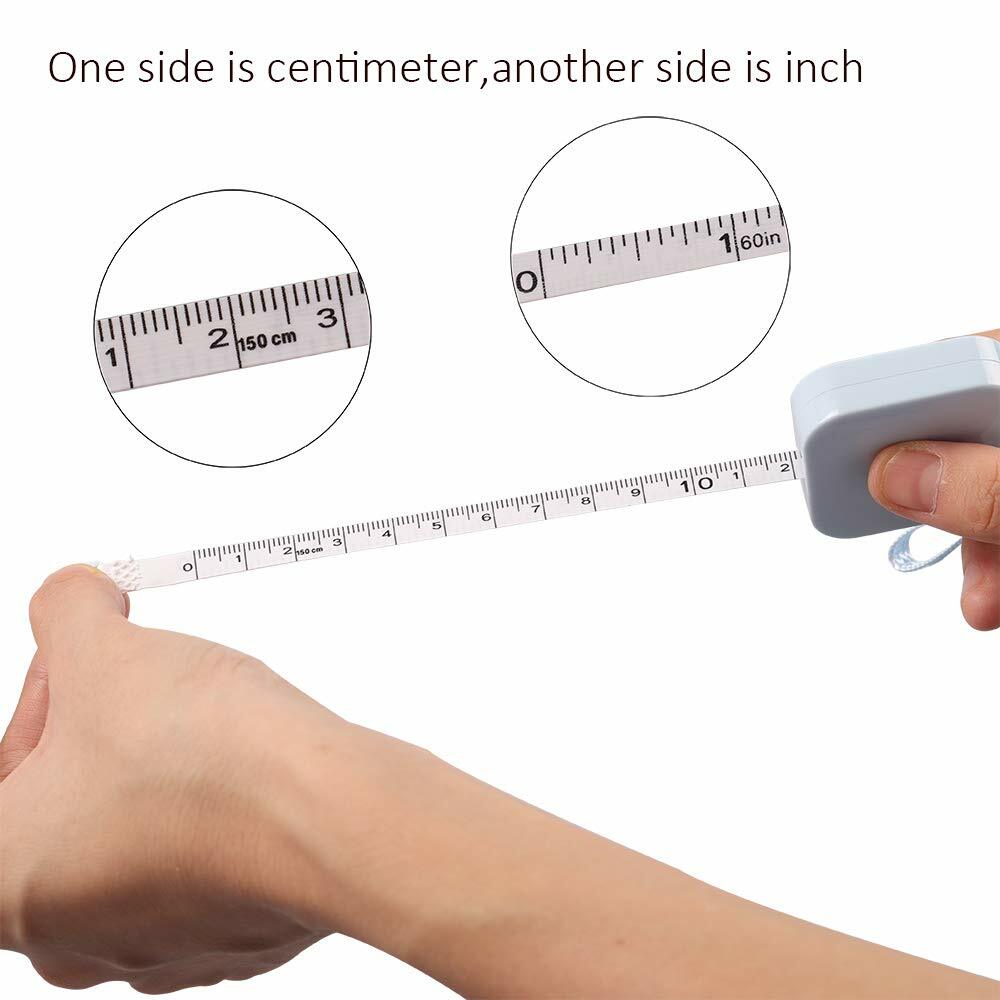 Retractable 60" / 150cm Cloth Tape Measure – Dual-Sided SAE & Metric ...