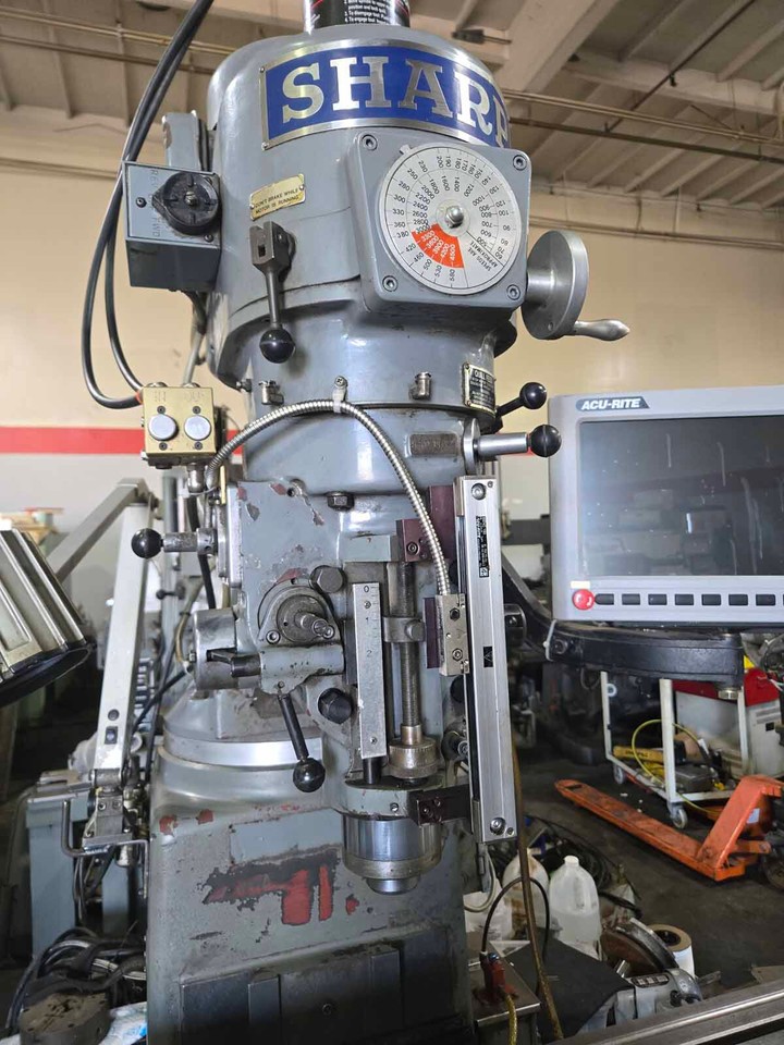 SHARP LMV 2-Axis CNC Milling Machine w/ 42"x9" Table, Pwr Drawbar ...