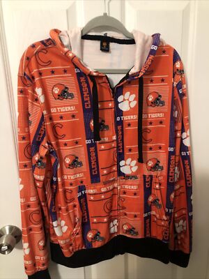 Clemson University Tigers fleece zip up hoodie women’s size medium | eBay