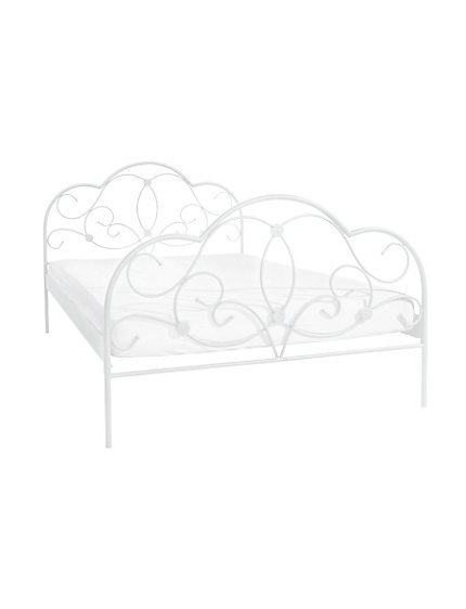 Bett 90 x 200 weiß Ehebett Gästebett Einzelbett Einzelbett Metallbett ...