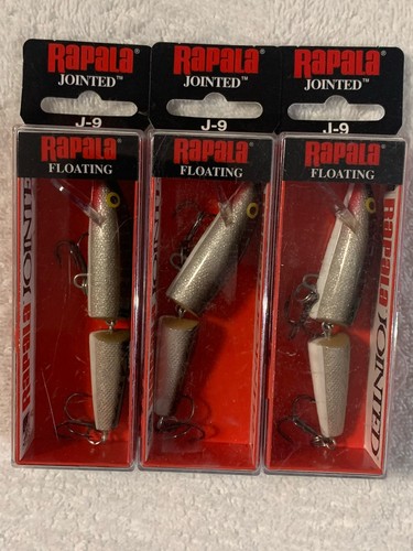 (LOT OF 3) RAPALA JOINTED J-9 1/4oz. SILVER NIP J9 | eBay