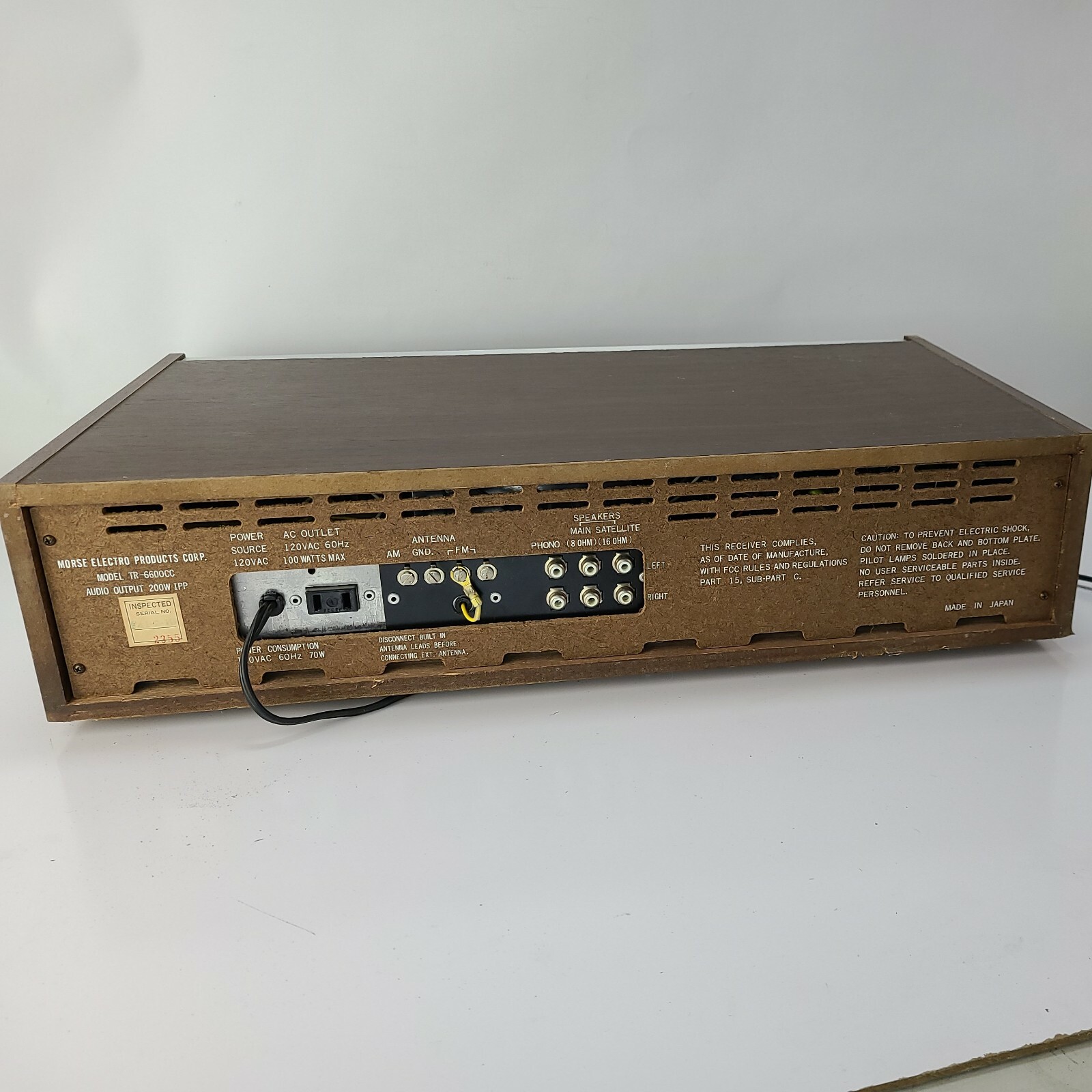 Vtg Electrophonic 8-Track Speaker Stereo Wood Japan Morse Electro T ...