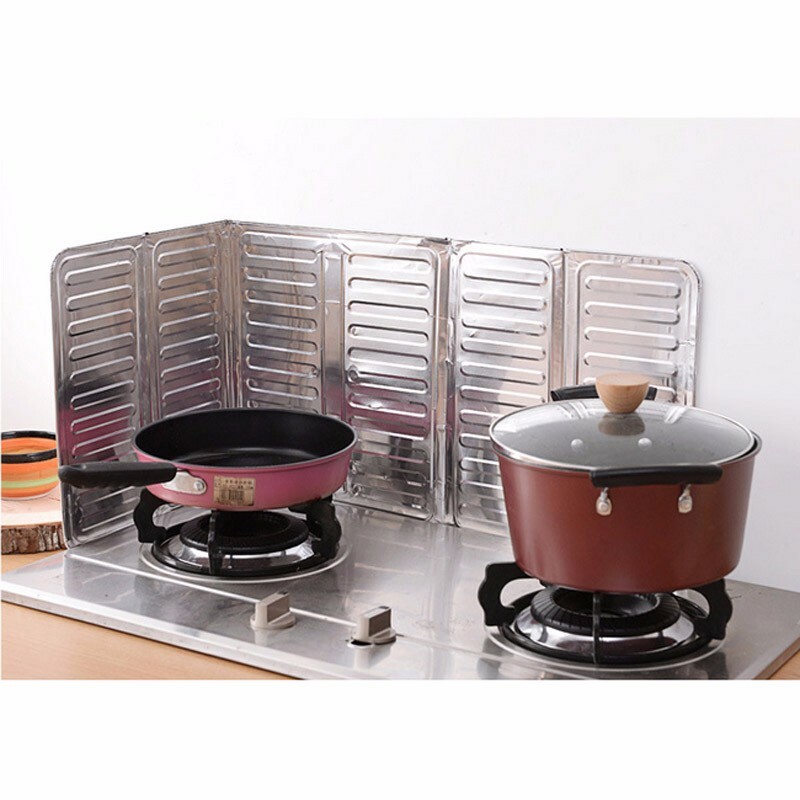 Kitchen Aluminium Foil Plate Gas Stove Oil Splatter Screen Cooking ...