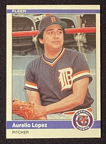 Aurelio Lopez 1984 MLB Detroit Tigers Pitcher Baseball Card Fleer #86 ...