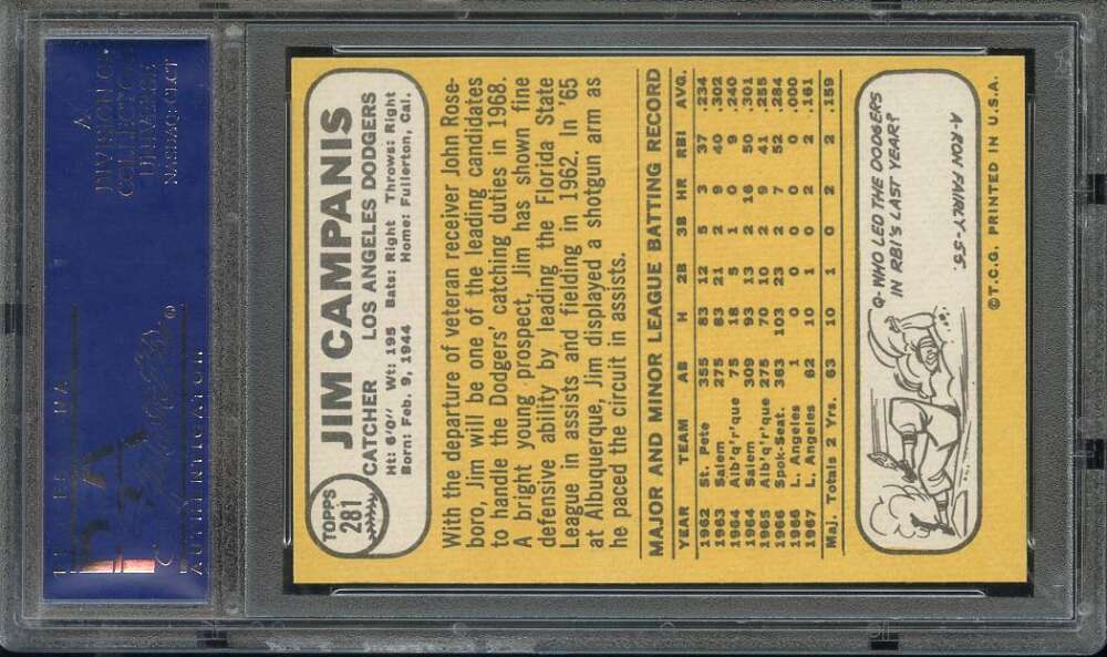 1968 Topps - #281 Jim Campanis for sale online | eBay