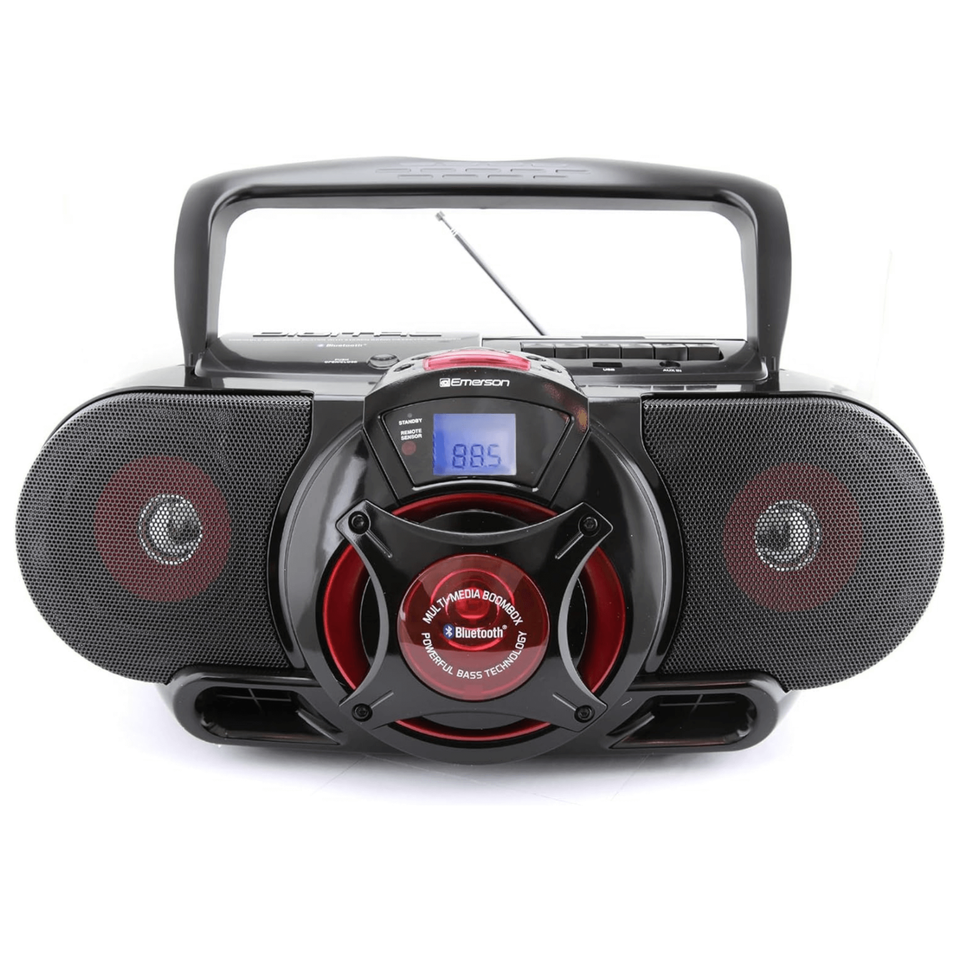 Emerson Portable Stereo Bluetooth Boombox with Cassette Player and AM ...