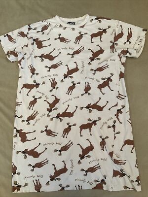 Lazy one nightshirt moosely wild moose pun | eBay