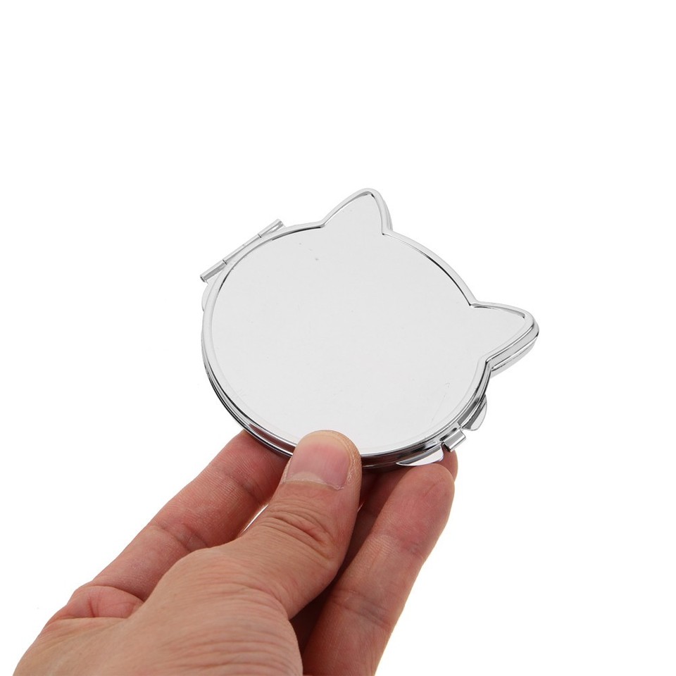 Compact Pocket Mirror Multi-function Makeup Mirror Cat Shaped Hand ...