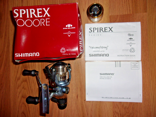 SHIMANO SPIREX 1000 RE Spinning Reel w/Box + Paperwork Lightly Used Vintage RARE | eBay