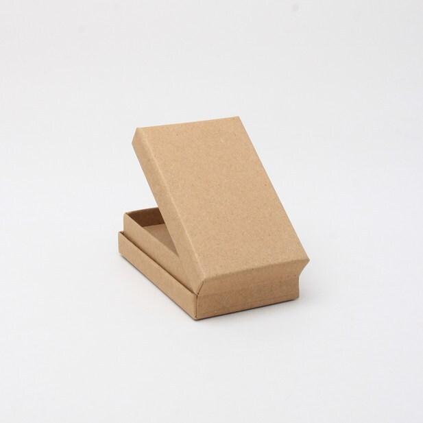 Pack of 12 Natural Brown Card Gift Jewellery Boxes Black Insert ...