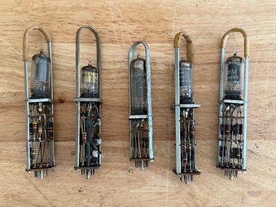 5x Rare IBM Vacuum Tube Computer Plug In Pluggable Unit 604 705 600-700 ...