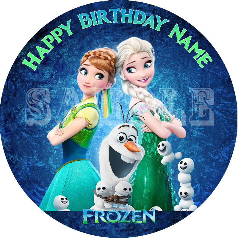 FROZEN Elsa and Anna Edible Cake topper image | eBay