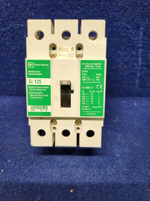 Cutler Hammer Gi 125 Circuit Breaker, 60A | eBay