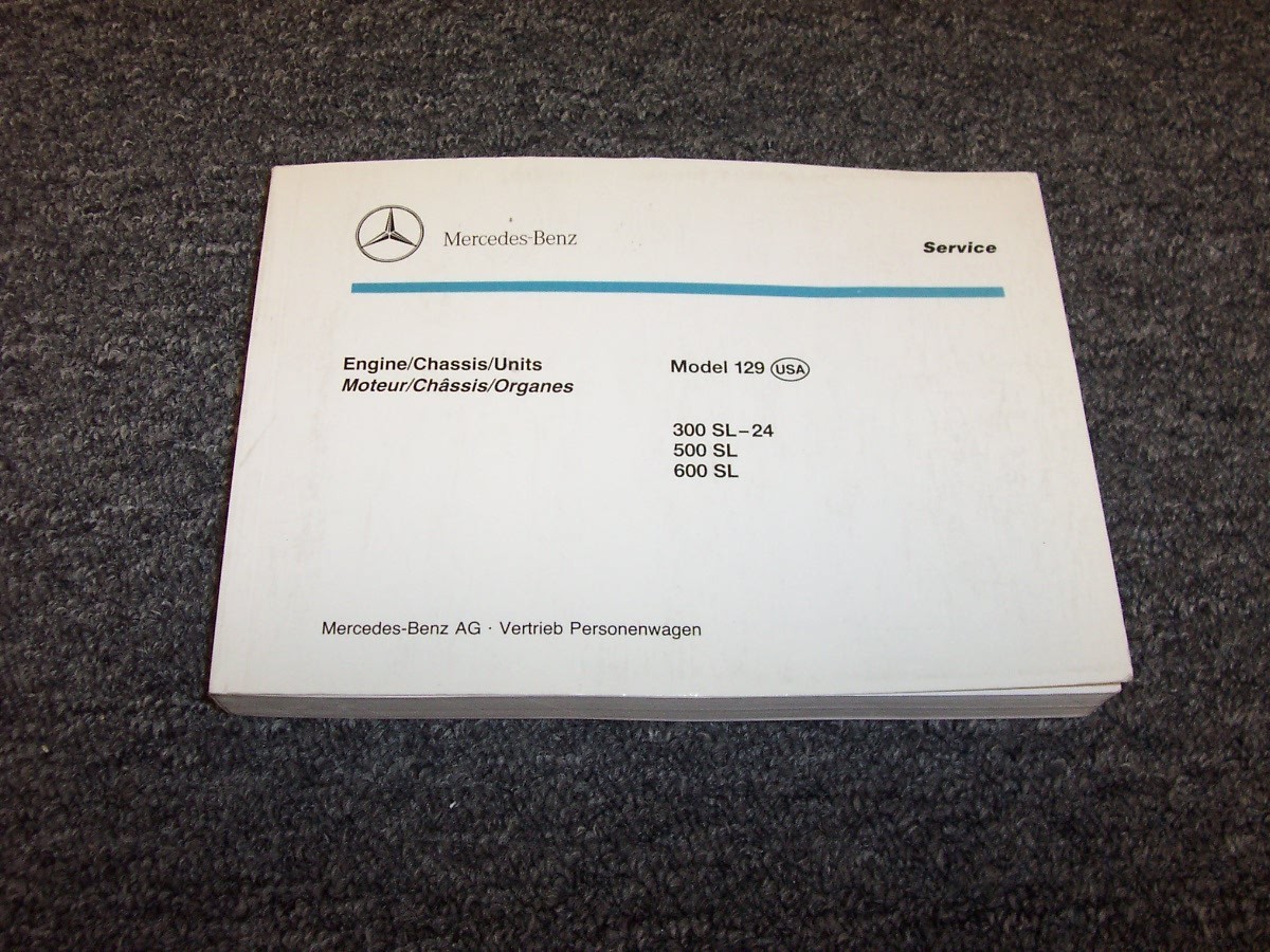 1993 Mercedes Benz 600SL Engine & Chassis Factory Parts Catalog Manual ...