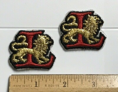 Lot of 2 Lion Brothers Company Logo Embroidery Advertising Embroidered ...