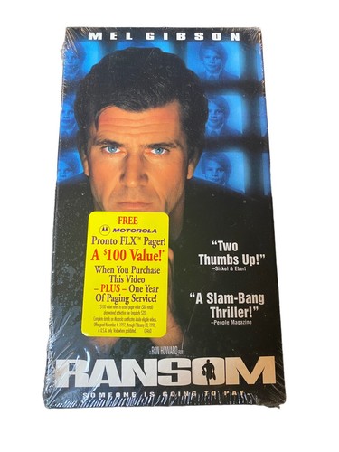 Ransom VHS 1997 Video Tape Full Screen Edition Mel Gibson Rene Russo ...