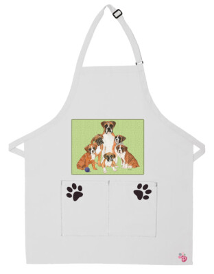 Boxer Dog Apron Two Pocket Bib Apron with Adj Neck | eBay