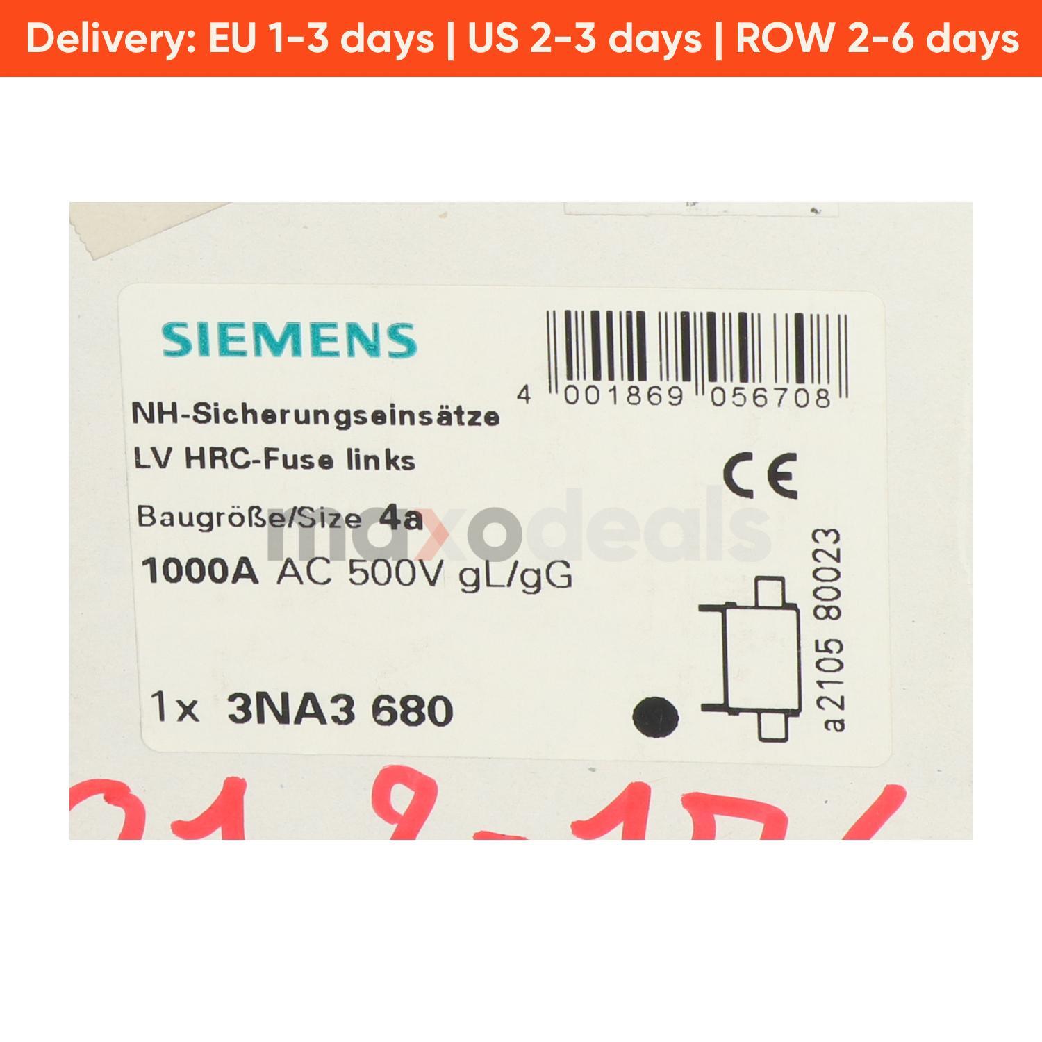 SIEMENS+3NA3-680+%2F+3NA3680+%28%29 for sale online | eBay