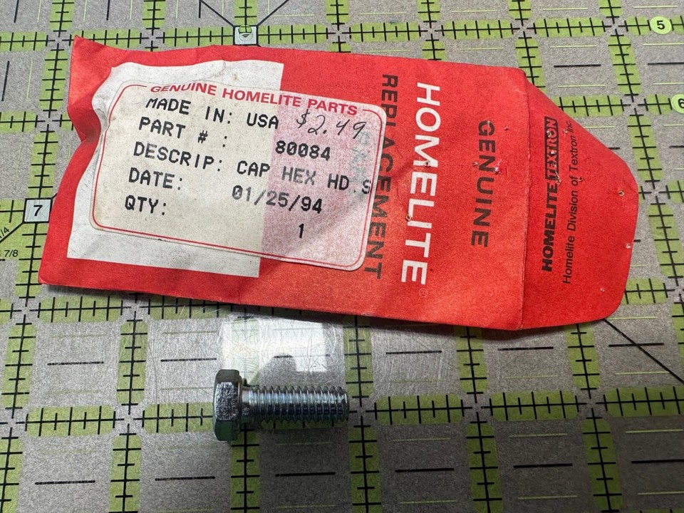 NOS Genuine Homelite 80084 Hex Head Cap Screw Bolt Jacobsen 80084-A | eBay