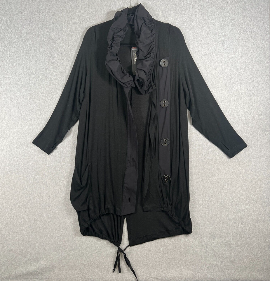 NOR DENMARK Dessin Womens S Lightweight Sheer Long Jacket Black NWT | eBay