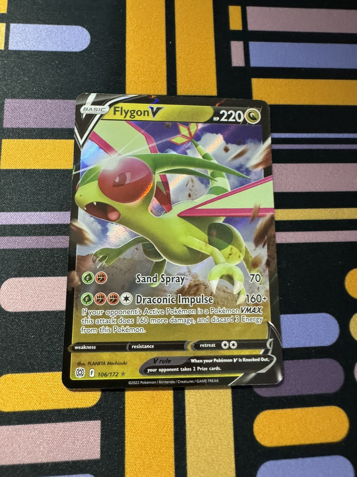 Flygon V 106/172 SWSH Brilliant Stars Ext. Art Ultra Rare Holo Pokémon ...