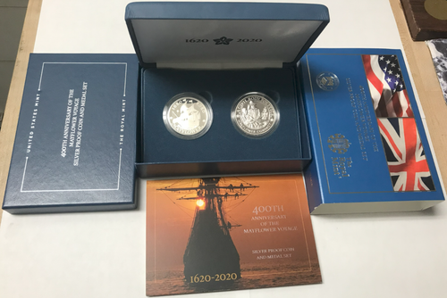 2020 400th Anniversary of the Mayflower Voyage Silver Proof Coin and ...