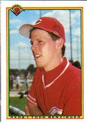 1990 Bowman Cincinnati Reds Baseball Card #55 Todd Benzinger | eBay