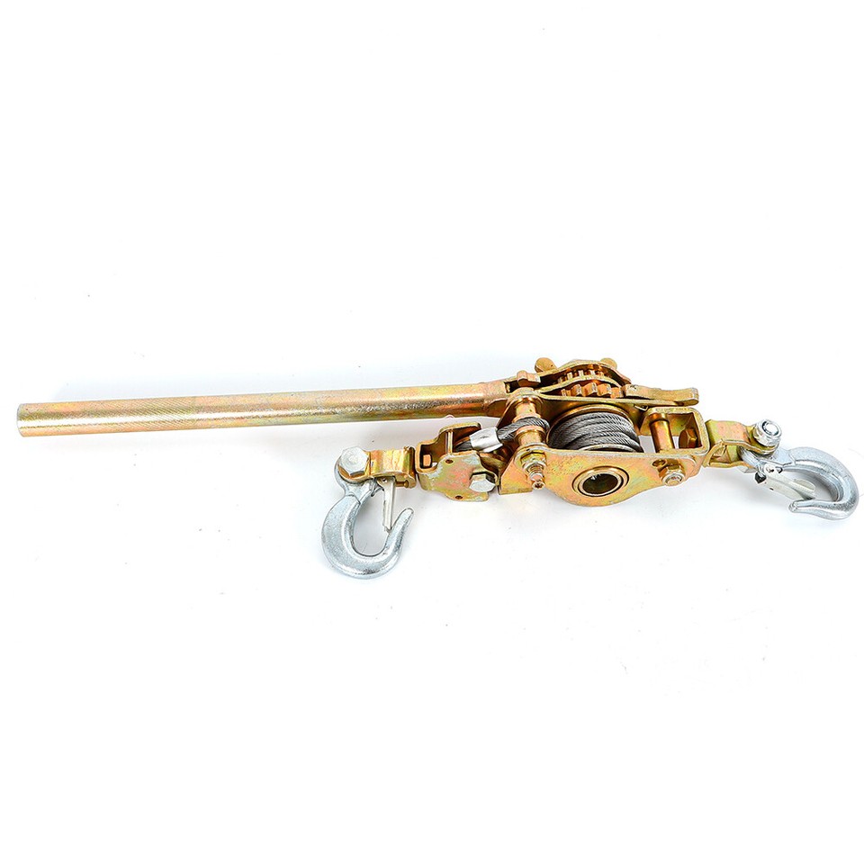 Heavy Duty Hand Puller 2TON Winch Pull Hoist Come Along Cable Lever ...
