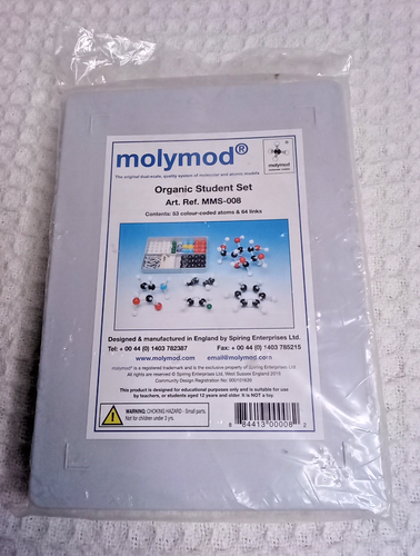 Molymod Organic Student Set Art. Ref. MMS-008 53 ATOMS & 64 LINKS - NEW ...