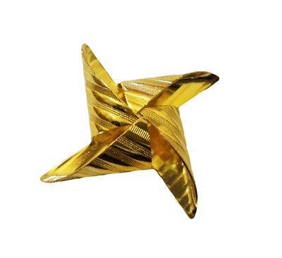 10 pcs Gold Tone Metal Origami Chinese Ninja Star Jewelry Findings ...
