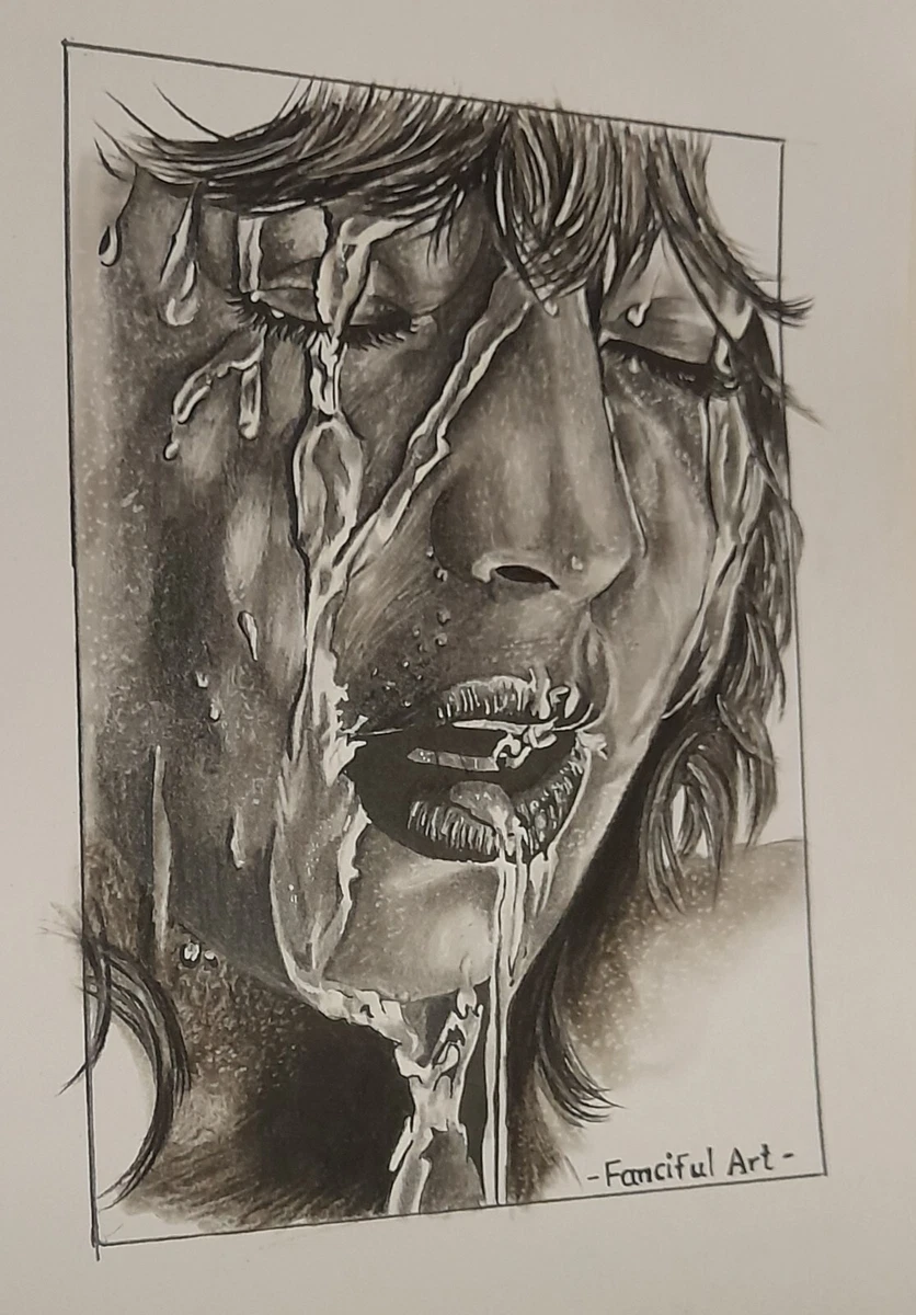 Water Splash Pencil Drawing